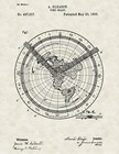 1892 Flat Earth Map Gleason's New Standard Map of the World Alexander ...