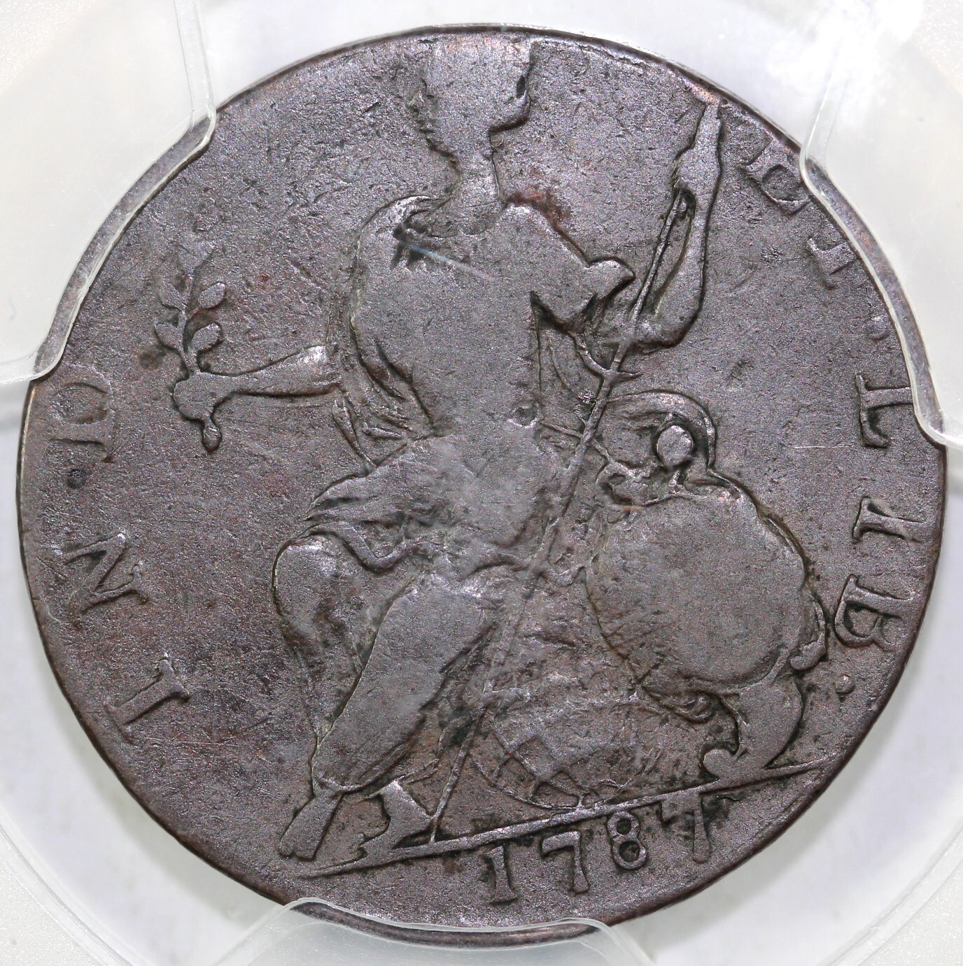1787 1/2p Horned Bust 4-L Connecticut Colonial Half Penny PCGS VF 25 | eBay