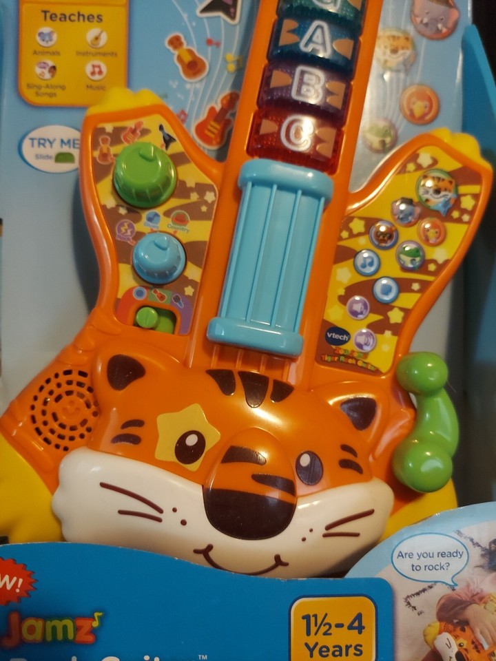Vtech Zoo Jamz Tiger Rock Guitar Interactive Educational Toy for ...