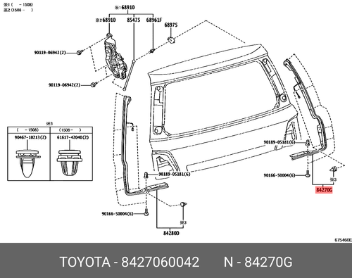 Original sensor assy, power back door, right, 8427060042 for TOYOTA ...