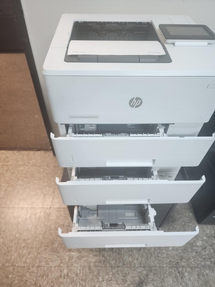 HP LaserJet Managed E50145DN Workgroup Laser Printer 3 TRAYS METER 40K ...