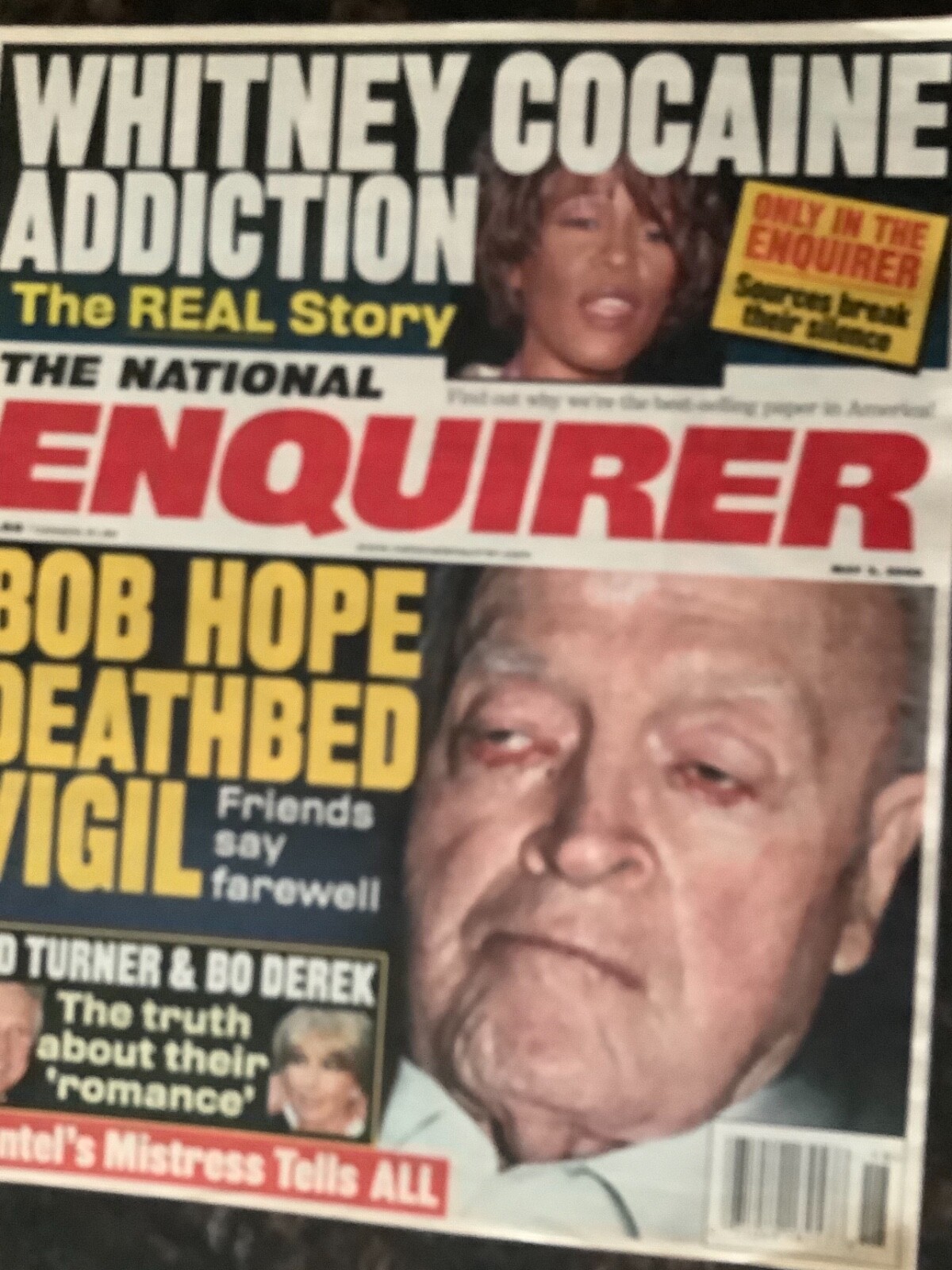 National Enquirer May 2, 2000. Bob Hope, Whitney Houston, Jane Fonda Bo ...