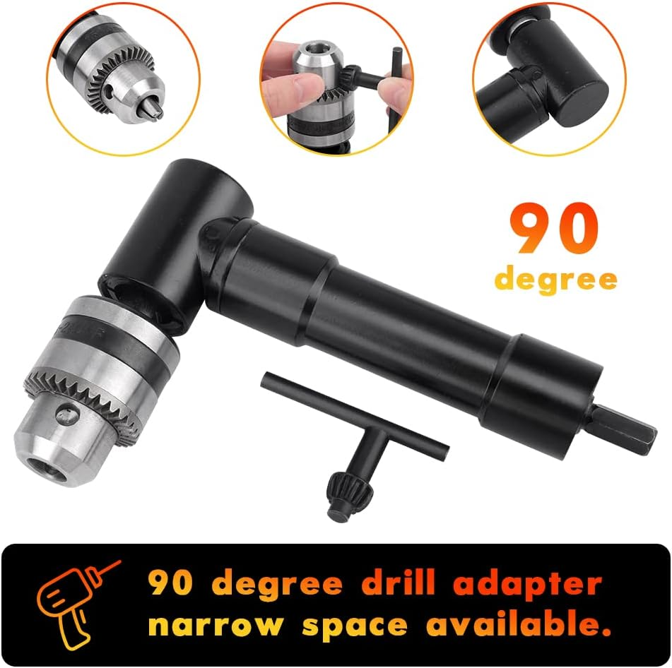 Right Angle Attachment 90 Degree Cordless Right Angle Drill Adapter ...