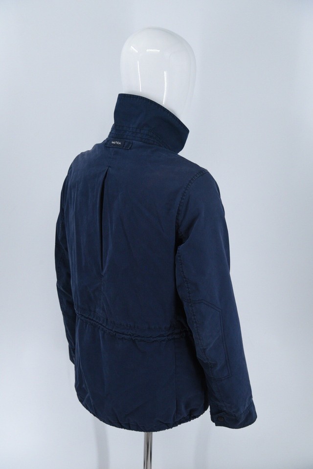 Nautica Navy Blue Softshell Zip Cargo Jacket Water Resistant- Size ...