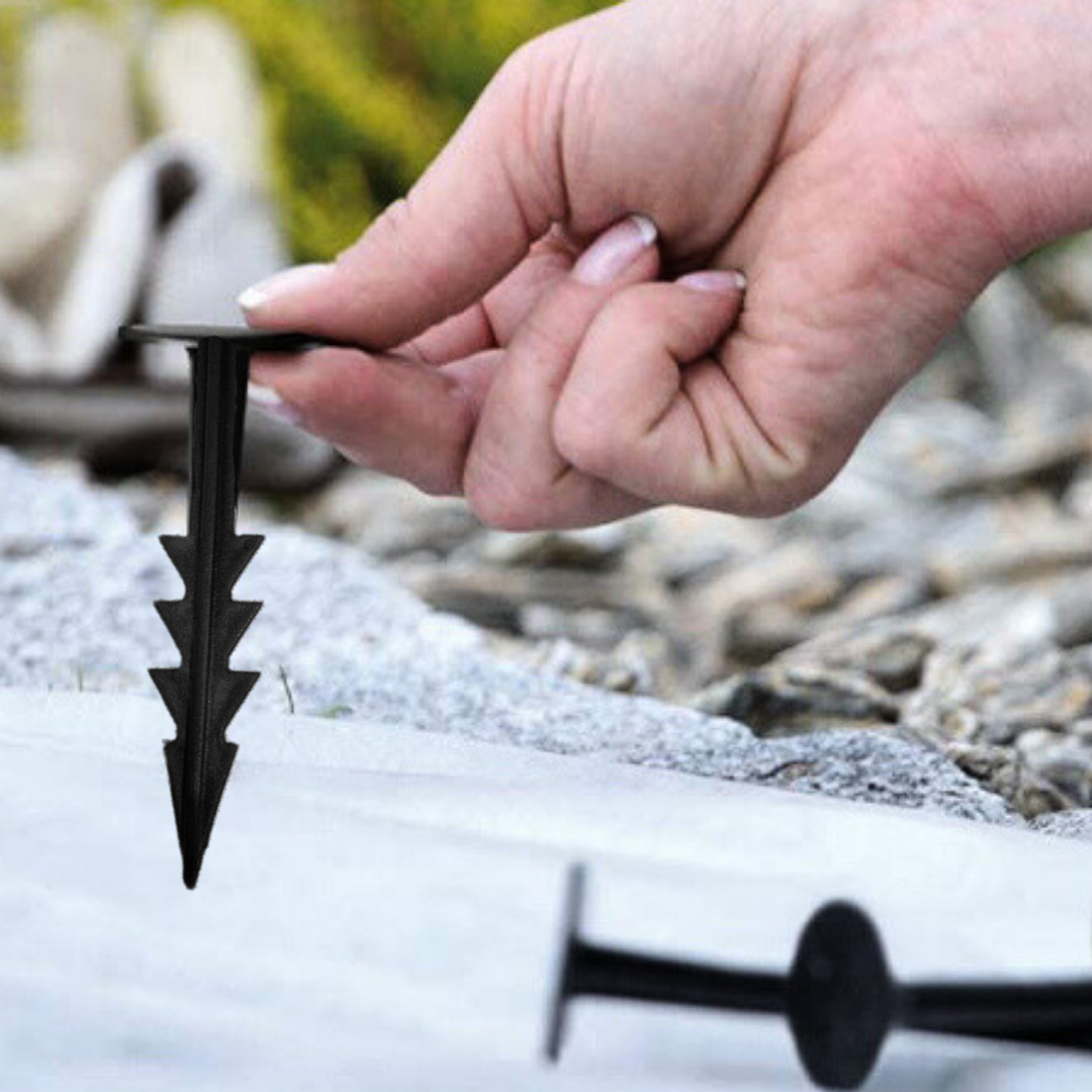 50x Weed Control Pegs 6'' Membrane Fabric Fixing Anchors Heavy Duty ...