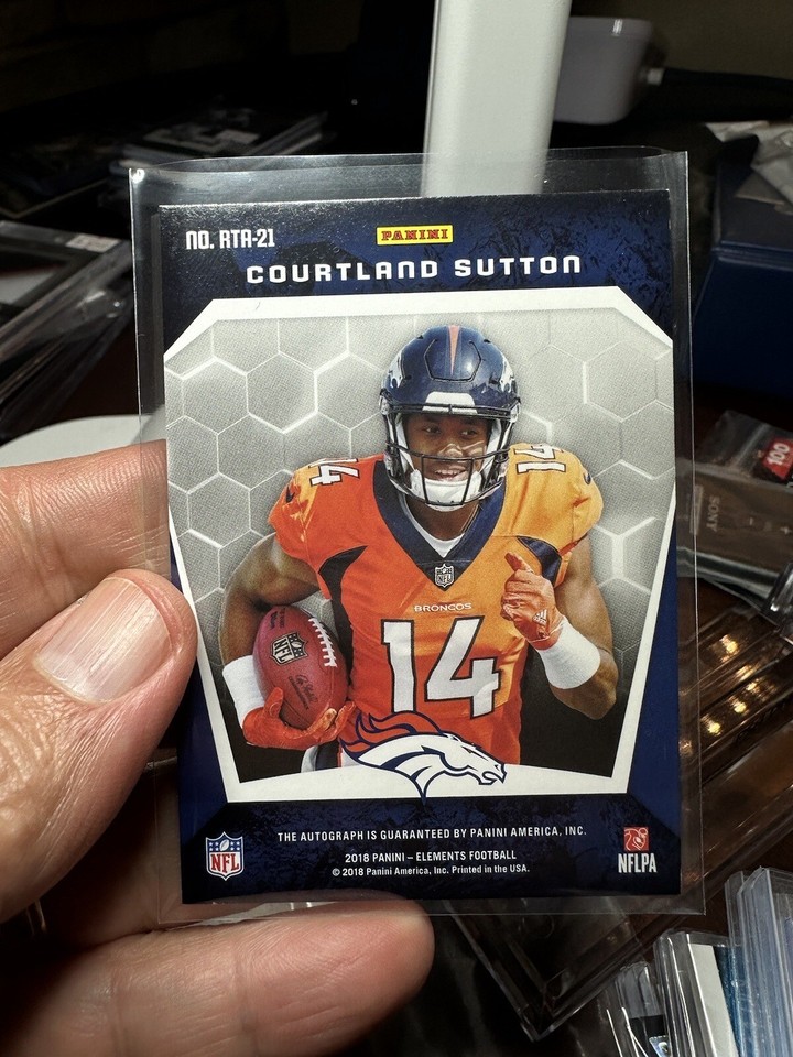 2018 Elements Courtland Sutton Broncos Titanium Rookie Auto Card #RYA ...