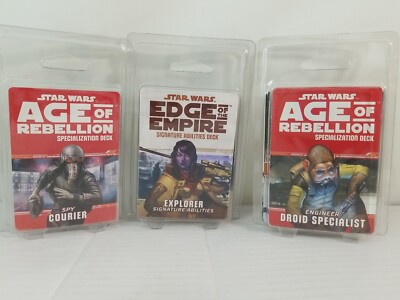 3 Star Wars RPG OF EMPIRE Spy Courier , ENGINEER DROID SPECIALIST ...