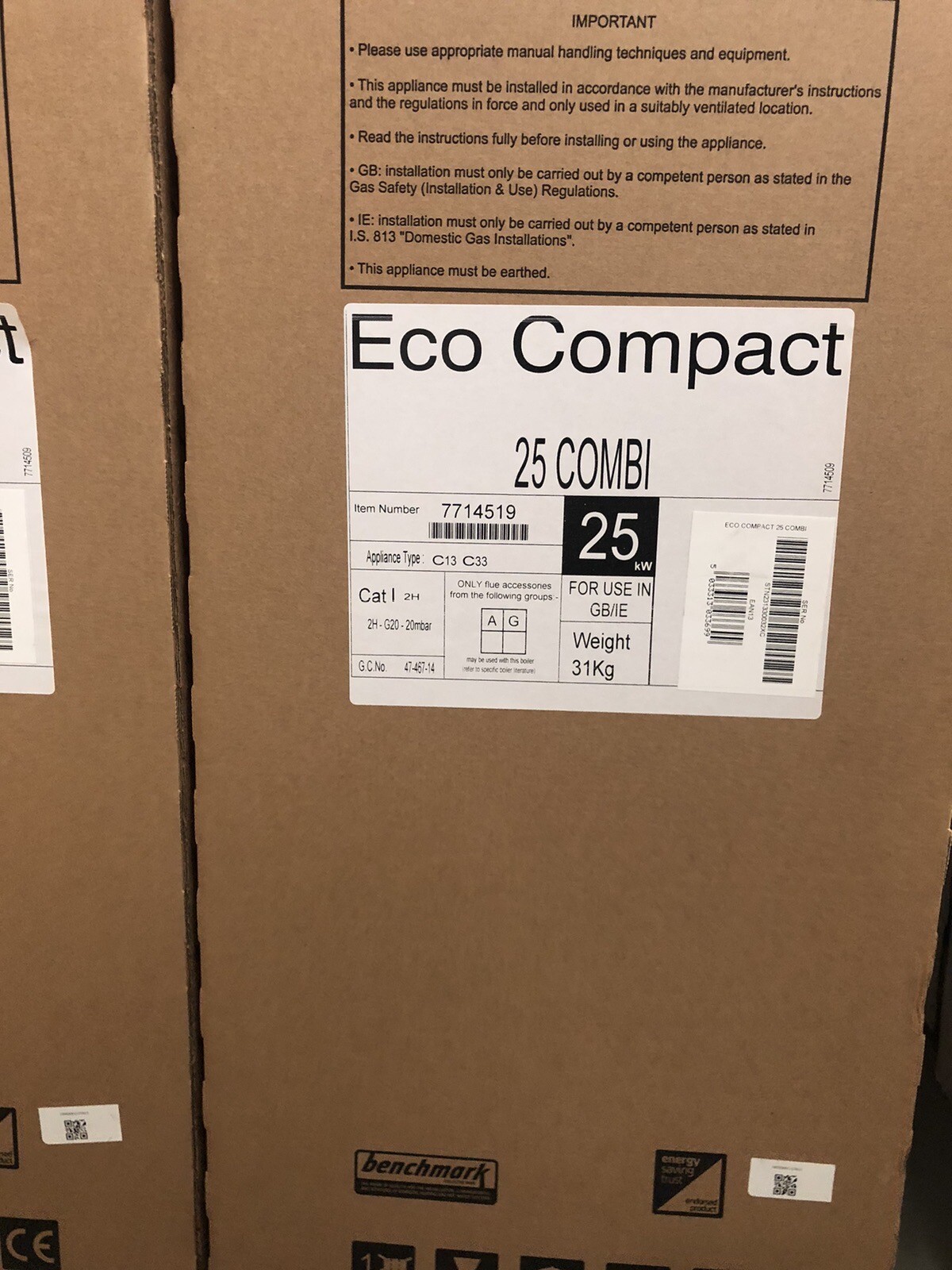 Main Eco Compact Combi 25kw or 30kw inc std horizontal flue | eBay UK