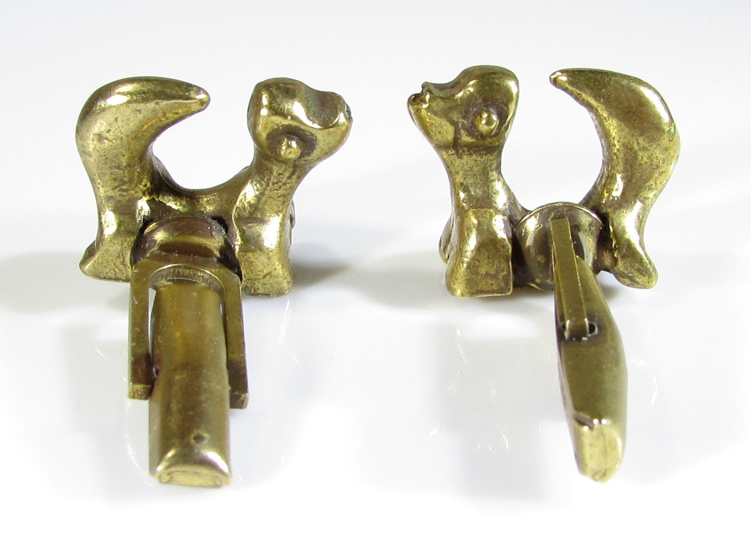 Gold Tone Cufflinks with Proud Squirrel Skunk Sloth by Alva Studios | eBay