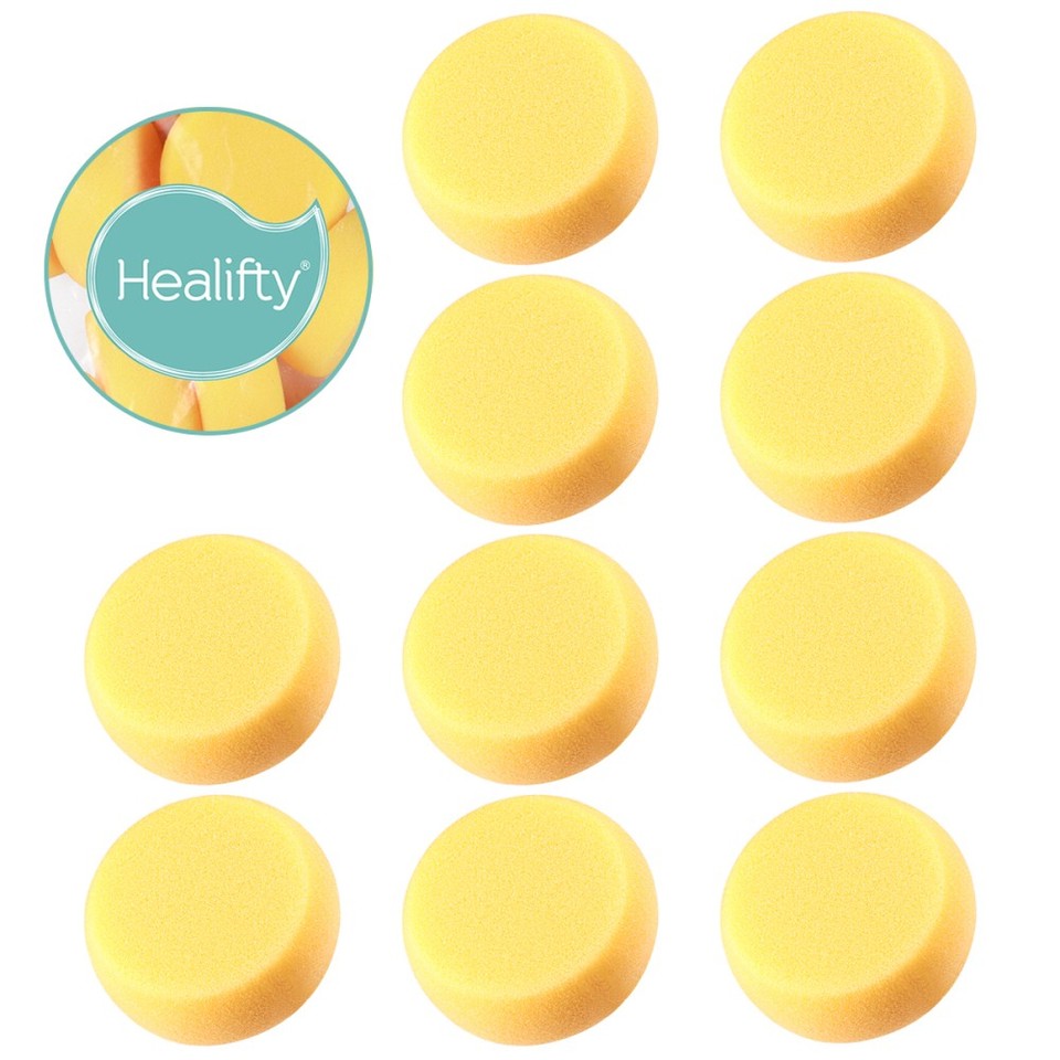 Yellow Sponge Circle Paint Small Round Sponges for Pottery Synthetic ...