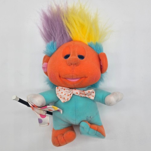 1989 Playskool Hobnobbin Cousin Poof Troll Doll Rainbow Hair Plush ...