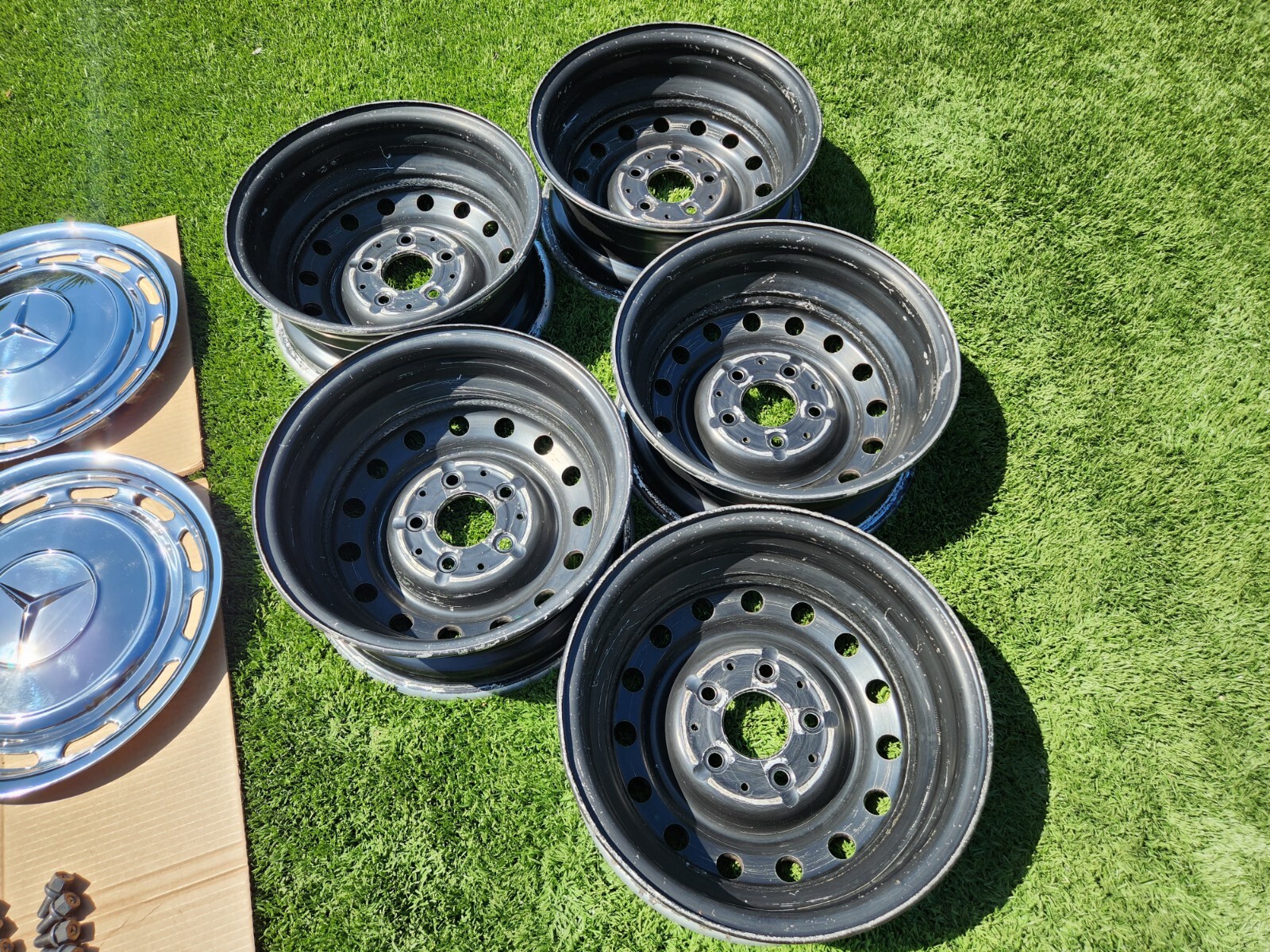 14" Mercedes Aluminum Wheels Steelies W111 W108 W113 R107 230SL 280SL ...