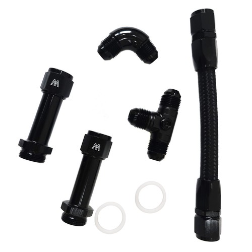 For 4150 Holley Carburetor Braided Carb Fuel Line Dual Feed Double Pump ...