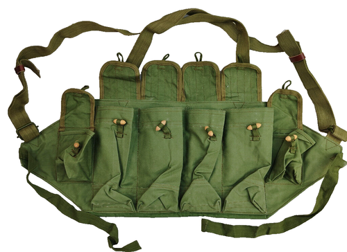 genuine ORIGINAL VIETNAM WAR CHINESE TYPE 81 CHEST RIG AMMO POUCH Made ...