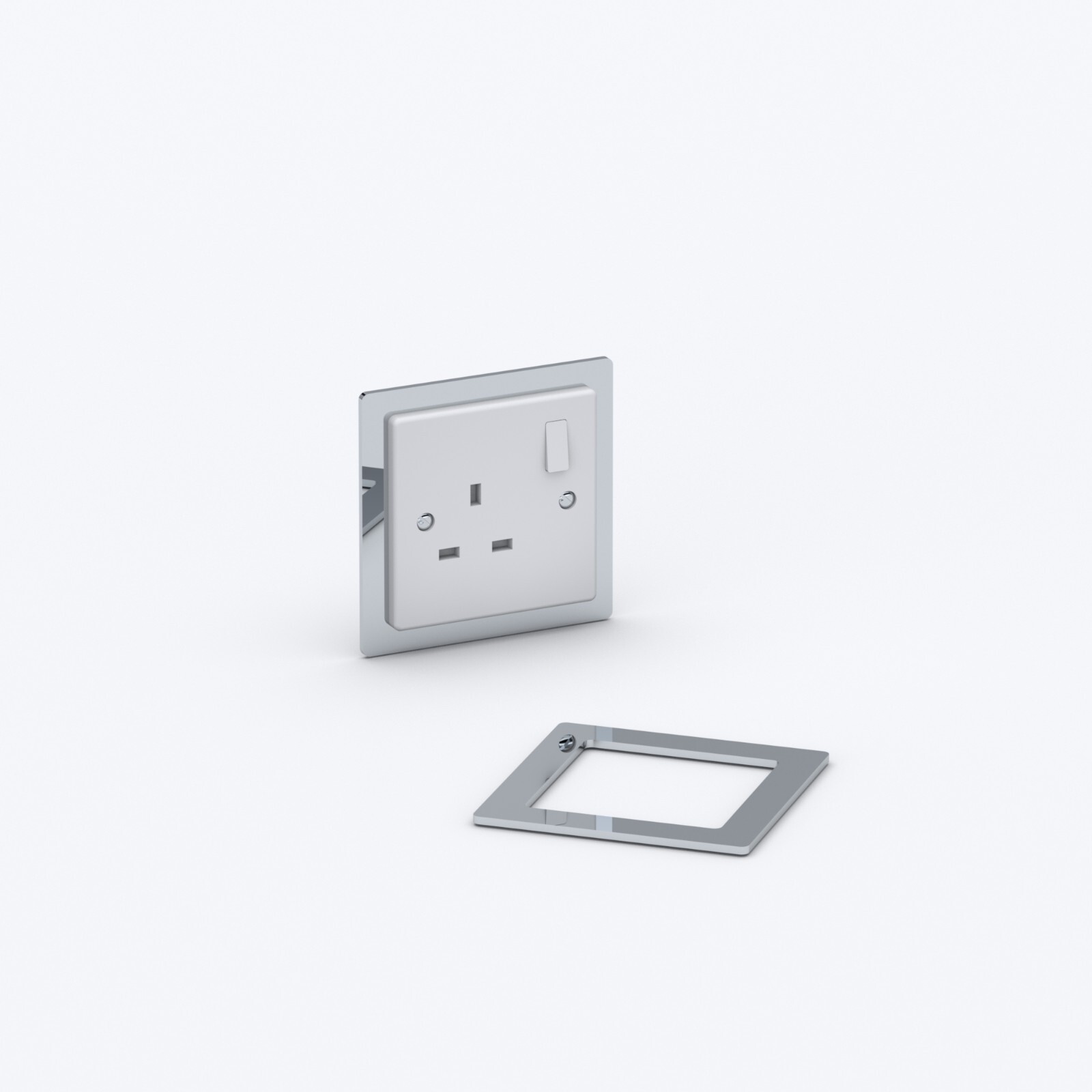 Double Single Socket Switch Surround / Acrylic Finger Plate ...