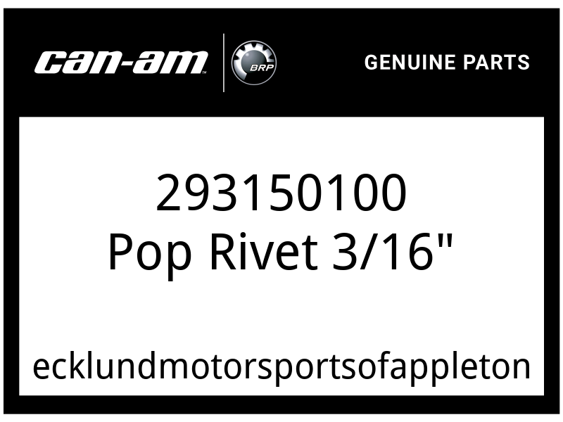 2007 - 2017 Can-Am Commander Pop Rivet 3/16" 293150100 for sale online ...