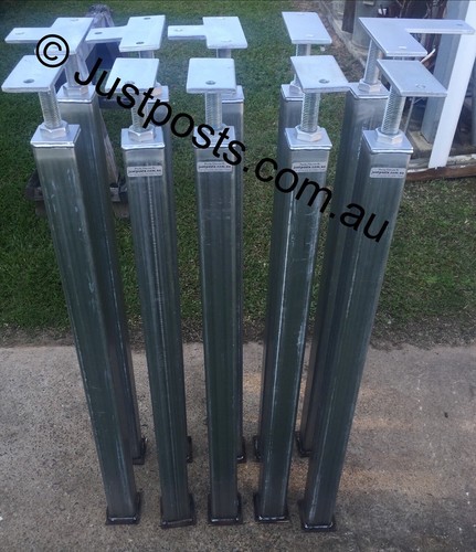1m Long Adjustable House Post Stump. Fully Welded Australian Made SHS ...