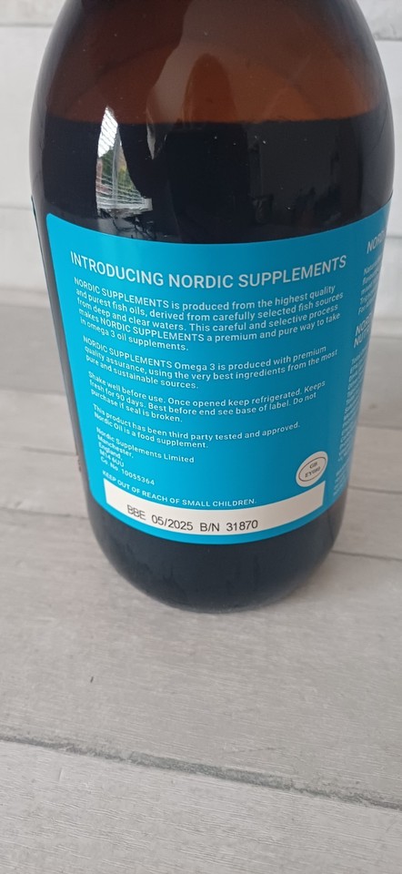 Nordic Oil High Strength 500ml Omega 3 Fish Oil. Taste Award Winning ...