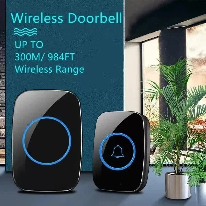 Wireless Door Bells Waterproof 1000ft Long Range Plug in Home Cordless ...