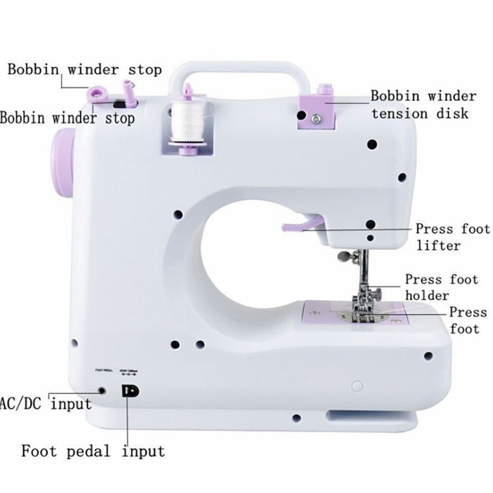 Electric Sewing Machine Portable Crafting Mending Machine 12 Built-In ...