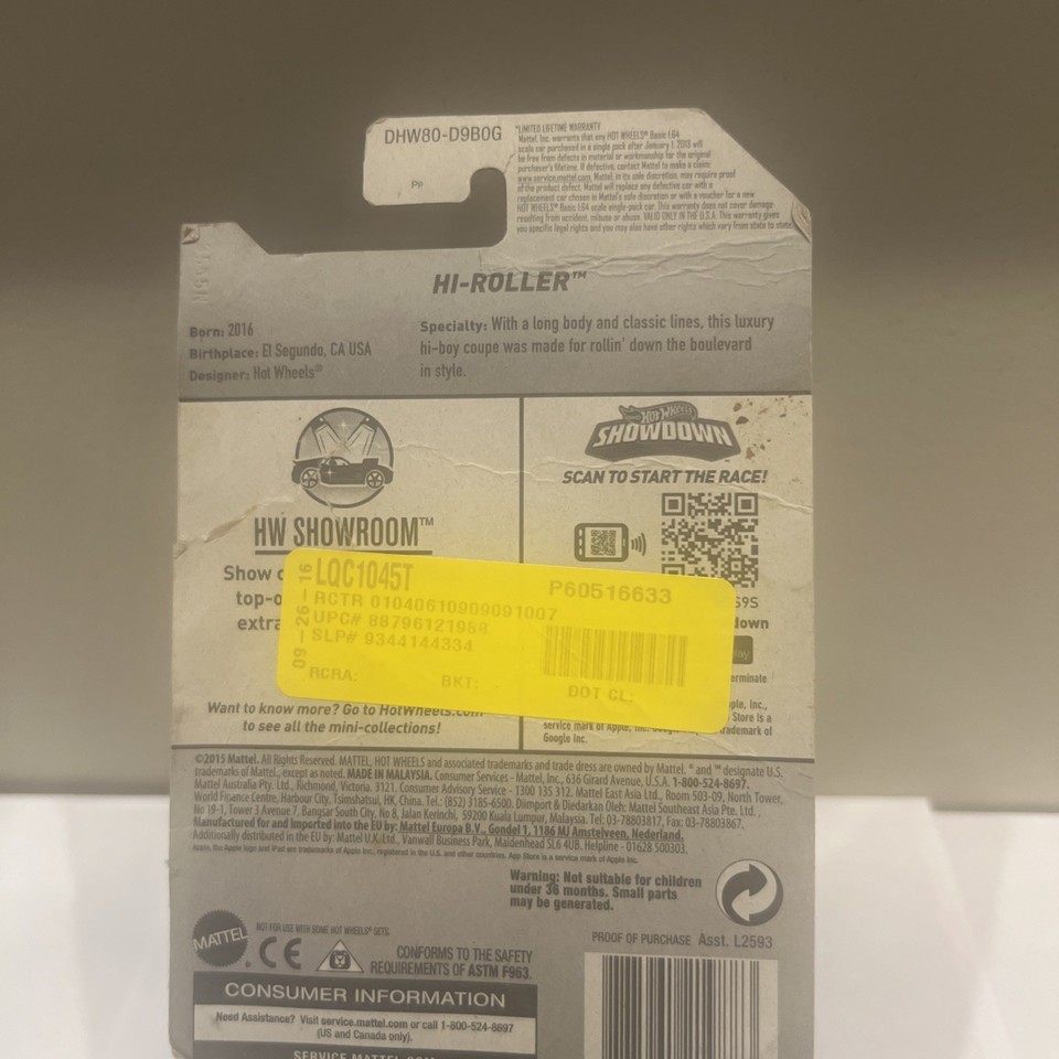 Hotwheels Hi-roller ERROR- Missing Front Wheels | eBay