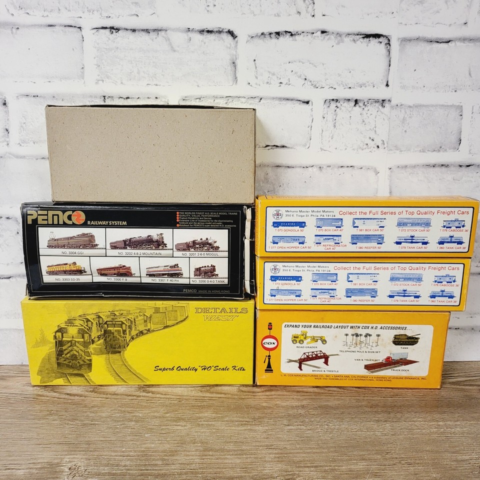 VINTAGE COX PEMCO MEHAN HO 6x BOX CABOOSE CAR TRAIN MODEL RAILROAD BOX ...
