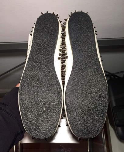 UNIF Hellraiser Metal Spiked Slip On Shoes/Loafers White US 9 RARE NEW ...