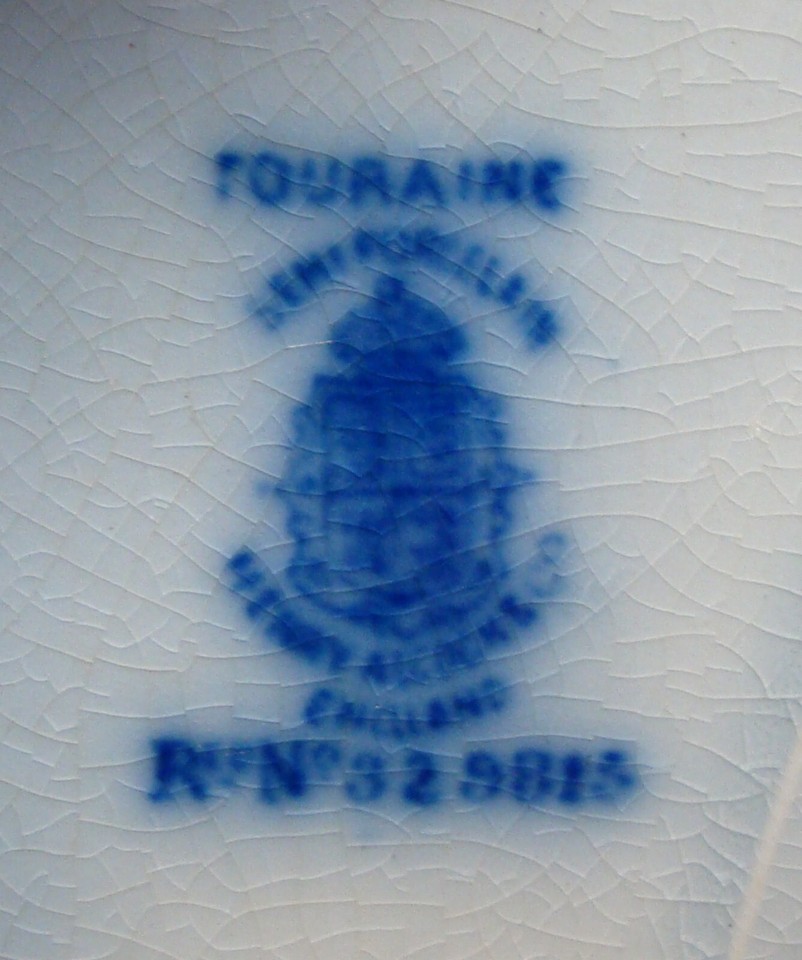 Stanley Pottery TOURAINE (FLOW BLUE) Dinner Plate VINTAGE CRAZED | eBay