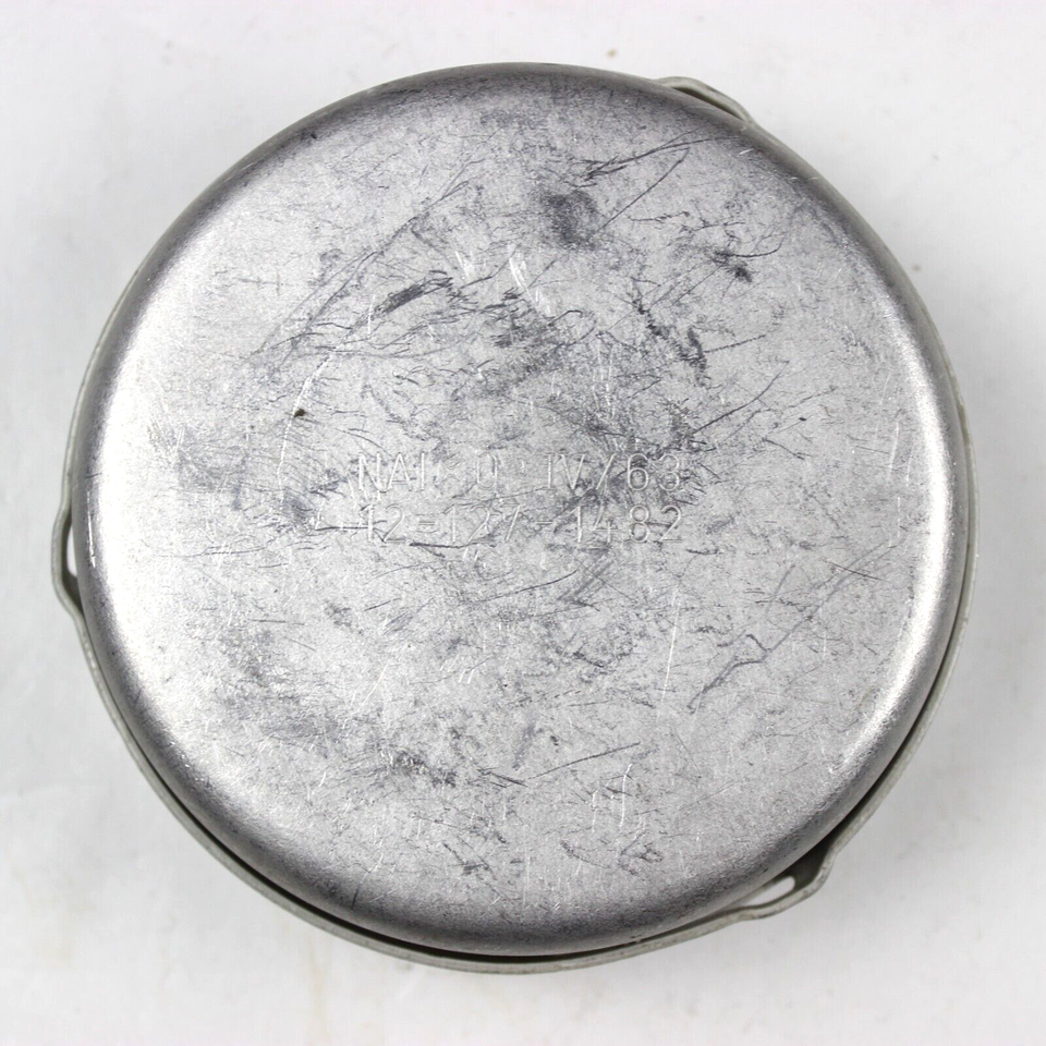 VINTAGE WEST GERMAN ARMY BUTTER DISH DDR ALUMINUM PLASTIC NOS SURPLUS ...