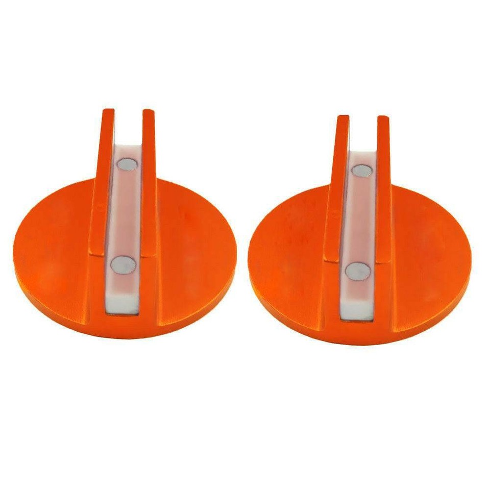 2pcs Universal Slotted Magnetic Jack Pad Pinch Weld Rail Adapter Orange ...