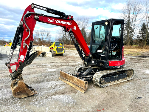2021 Yanmar SV40 Mini Excavator A/C Cab Backhoe Bucket 6 Way Blade Aux ...