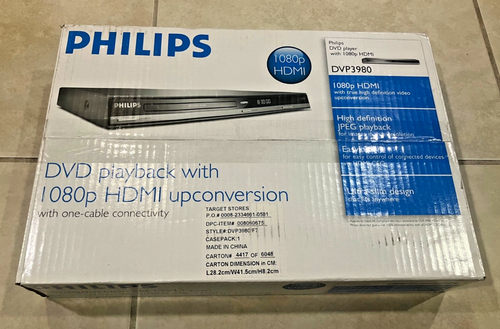 New In Box PHILIPS DVP-3980 DVD player playback with 1080p HDMI ...