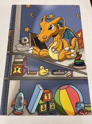 Pokemon Charizard HD Nursery Baby Pokedoll Custom Art Print Poster ...