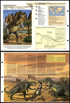 Ceratosaurus #12 Extinct Wildlife Fact File Fold-Out Card | eBay