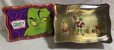 Dr Seuss How The Grinch Stole Christmas Tin W/ Ornaments Set | eBay