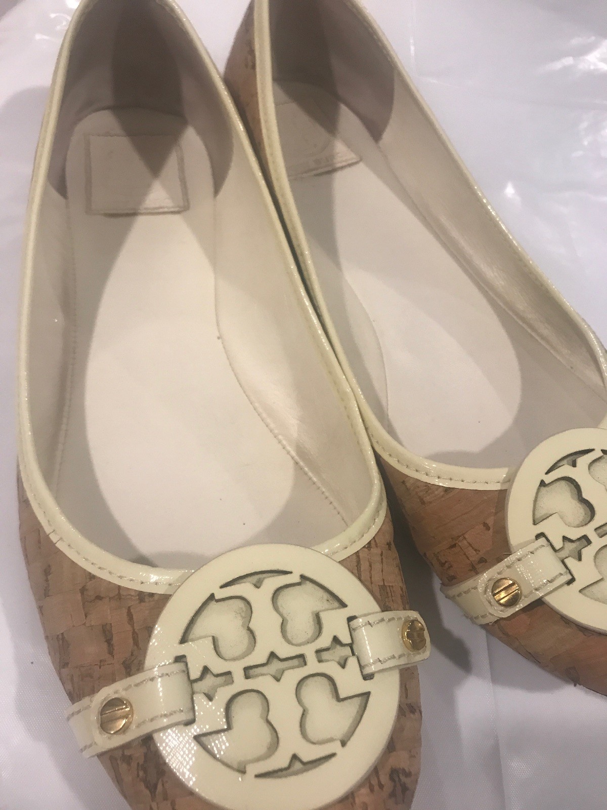 Tory Burch Aaden Cork Ballet Flats 10m | eBay
