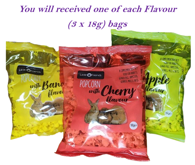 Small Animal Popcorn Treat Apple Banana Cherry Rabbit Guinea Hamster ...