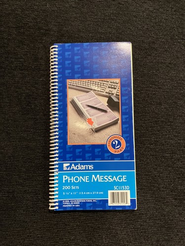 New Adams Phone Message Book Carbonless Parts Spiral Book | eBay