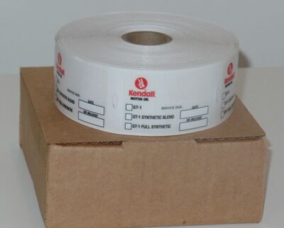 500 Stickers Roll Kendall Motor Oil Change Reminder Sticker | eBay