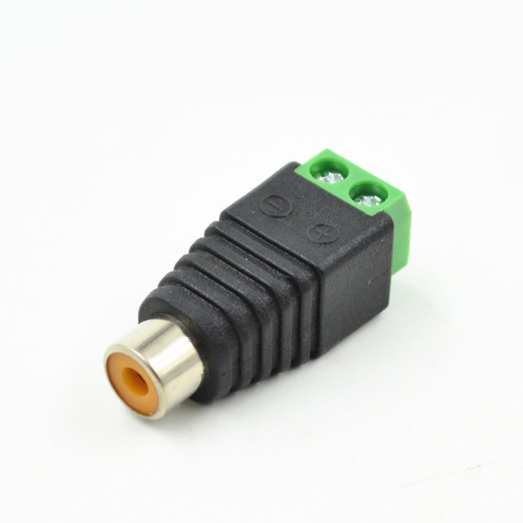 2Pcs Adapter RCA TV Female Jack to AV Screw CCTV Video/Audio Balum ...
