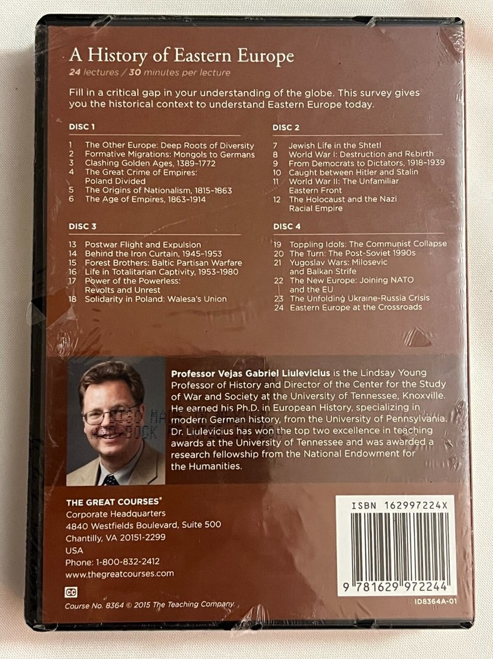 Great Courses DVDs : A HISTORY OF EASTERN EUROPE 4 discs with guidebook ...