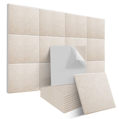 Acoustic Wall Panel Tiles Studio Sound Proofing Insulation Self ...