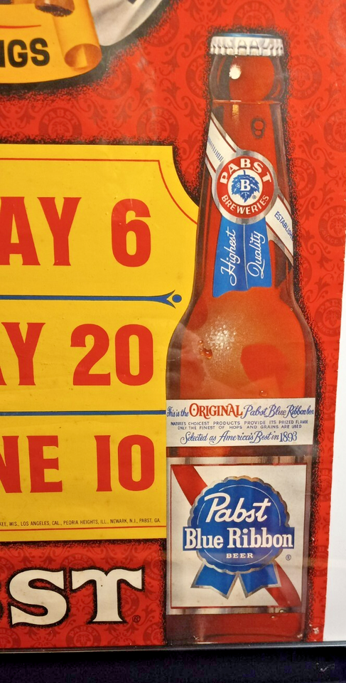 1967 PABST BEER Blue Ribbon Triple Crown HORSE RACING Advertising ...