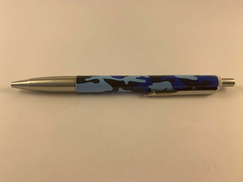 Parker Vector Camouflage Ball Point Pen Chrome Trim Blue Army Military ...
