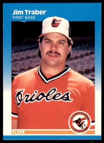 1987 Fleer Glossy Jim Traber . Baltimore Orioles #482 | eBay