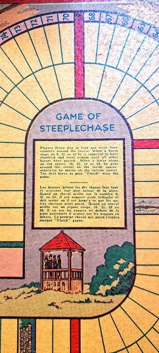 Vintage Game of Steeple Chase Board Only 9.75" x 9.75" 1940 | eBay