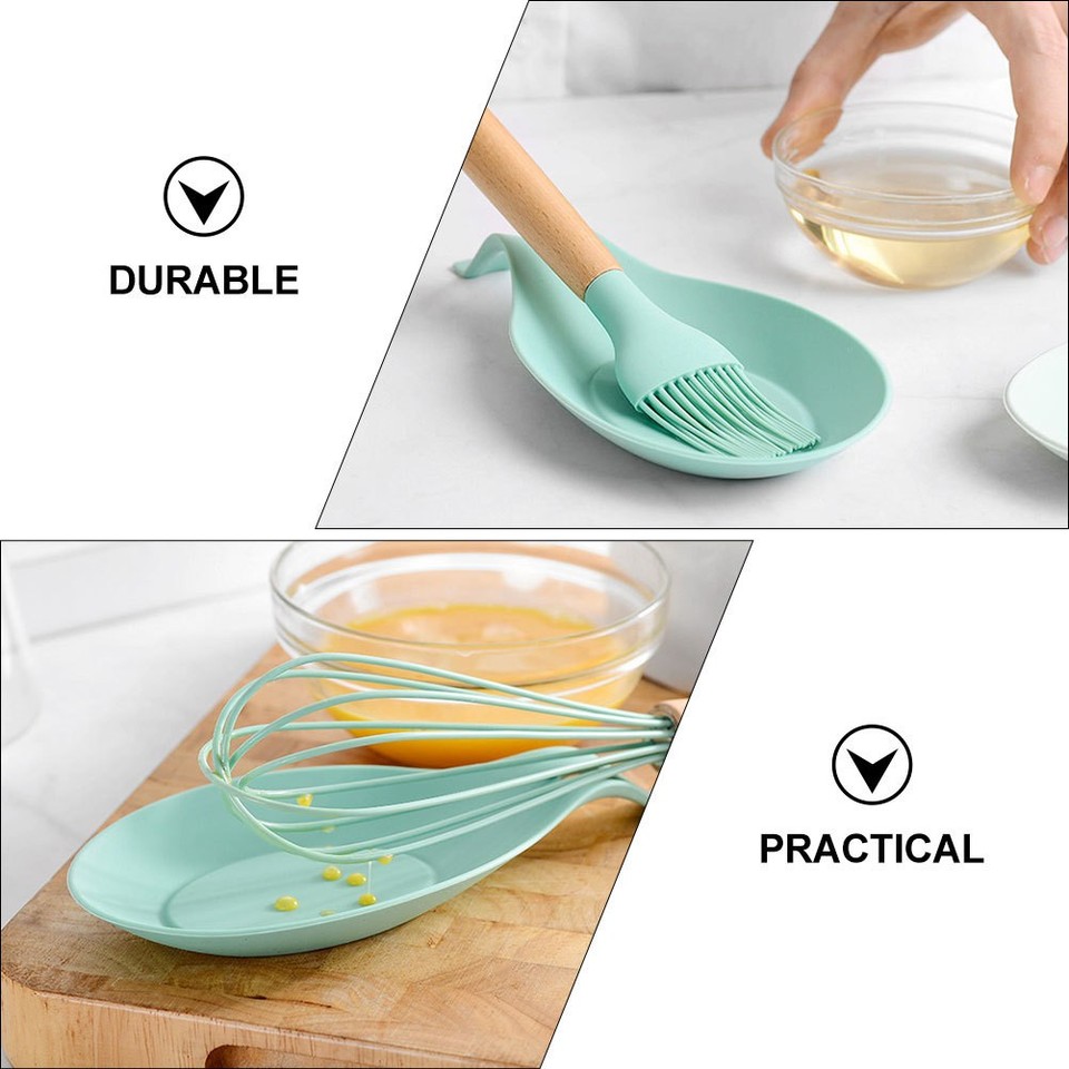 4 Pcs Heat-resistant Silicone Utensil Rest Kitchen Spoon Rack for ...