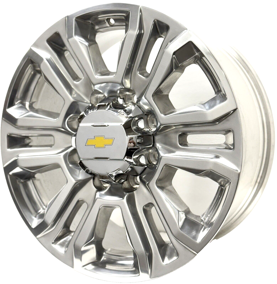 20" Polished OE replica 5957 wheels fits 2011 2026 Chevy Silverado 3500 ...