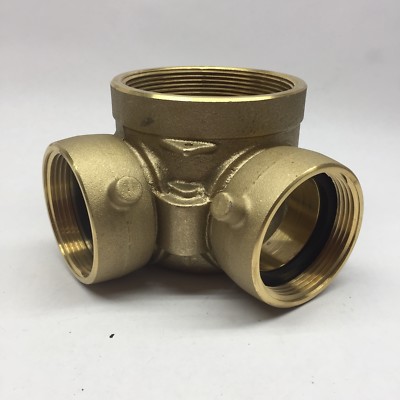 AUTOSPKR 90 BRASS SINGLE CLAPPER SIAMESE 4" NPT(F)NPT X2 1/2" | eBay