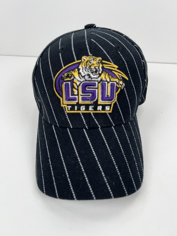 LSU Tigers Baseball Hat Cap ML Caps White Black Pinstripe Adult One ...